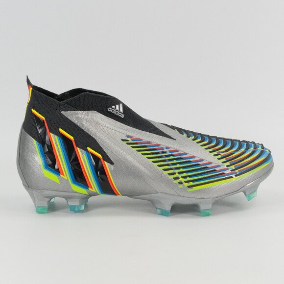 adidas | Shoes | Adidas Predator Edge Fg Silver Metallic Black Hr56 ...
